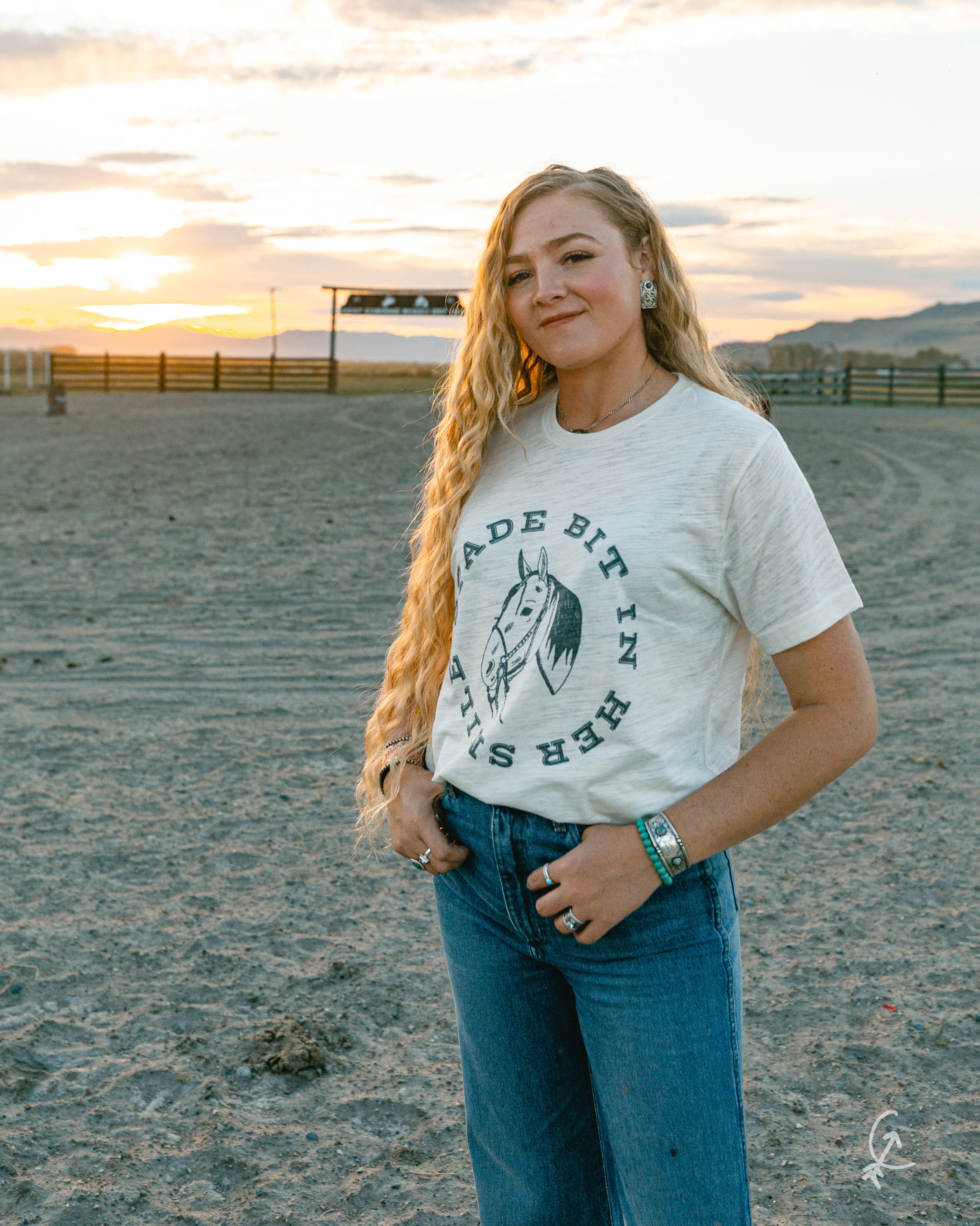 Spade Bit In Her Smile Tee Sagebrush Dolls
